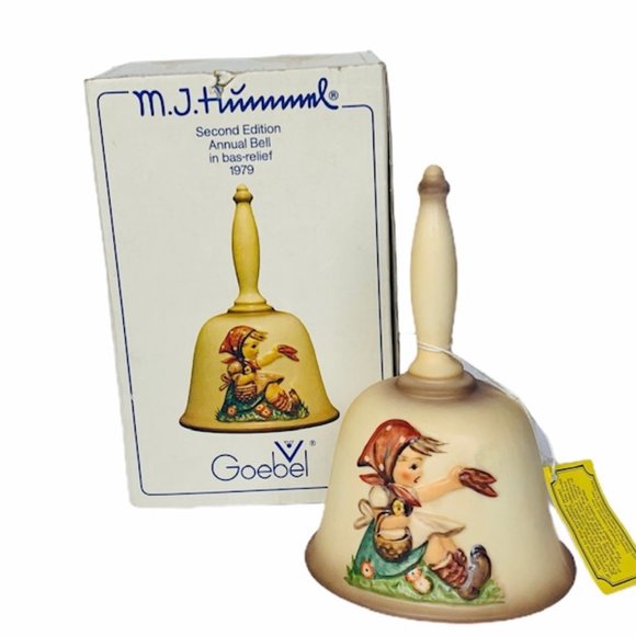 Hummel | Accents | Hummel Goebel Bell 979 Figurine Nib Box Basket ...